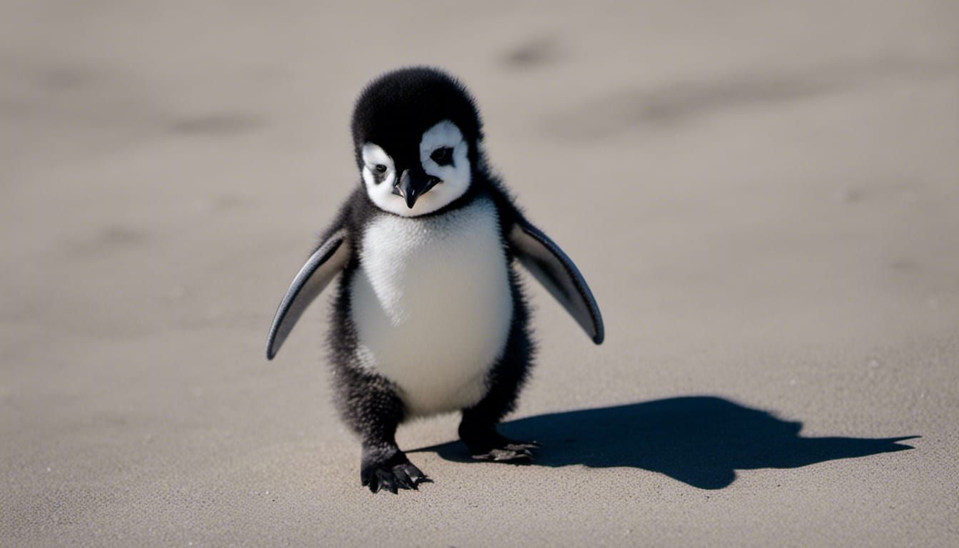 Badass Baby Penguin - AI Generated Artwork - NightCafe Creator