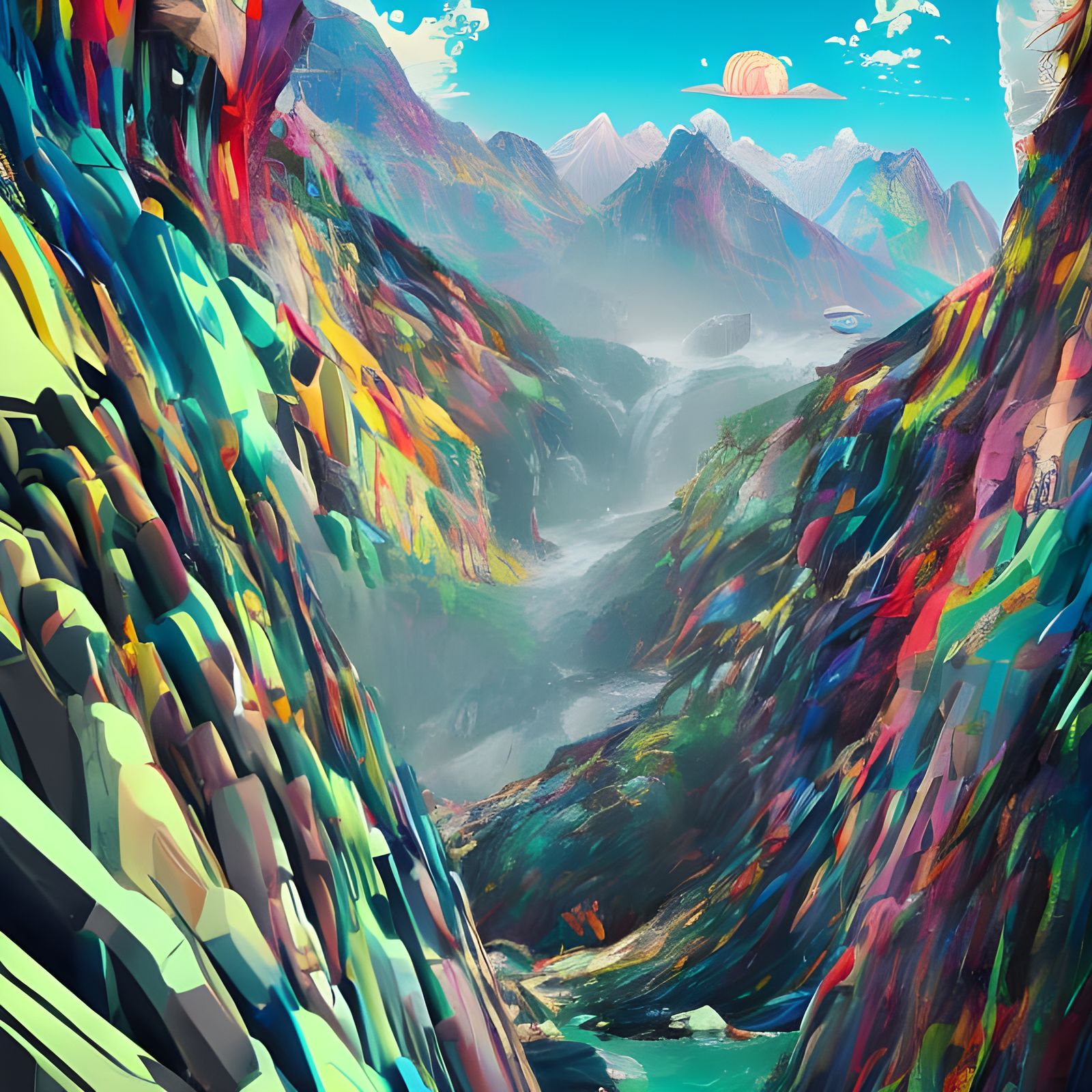 Prismatic Lands - AI Generated Artwork - NightCafe Creator