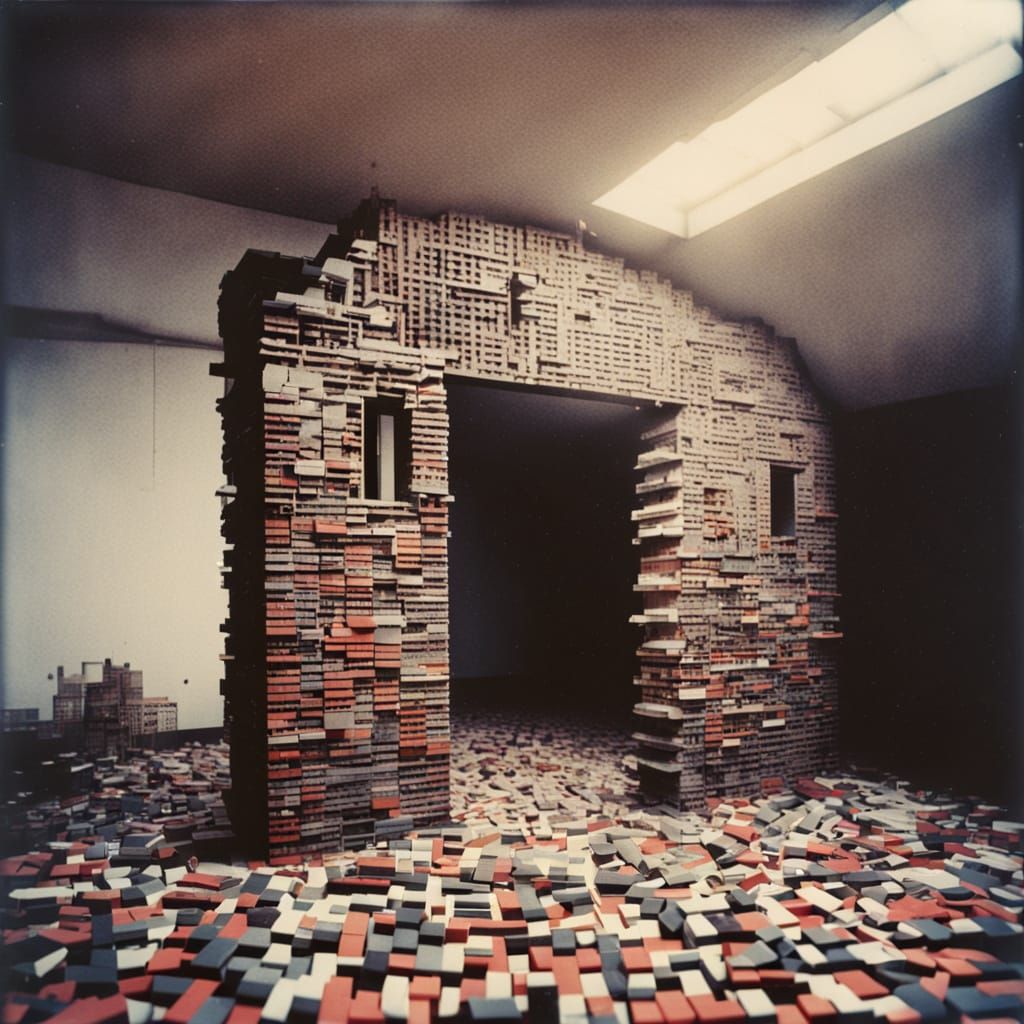 Retro Futuristic Liminal Space Captured in Polaroi... - AI Art