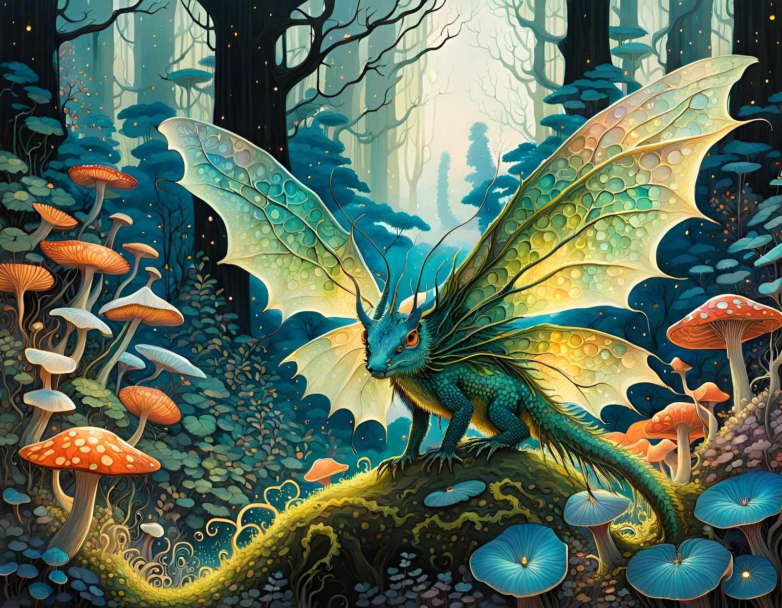 Faerie Dragon - AI Generated Artwork - NightCafe Creator