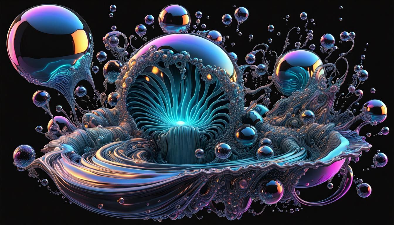 Bursting Bubbles - AI Generated Artwork - NightCafe Creator