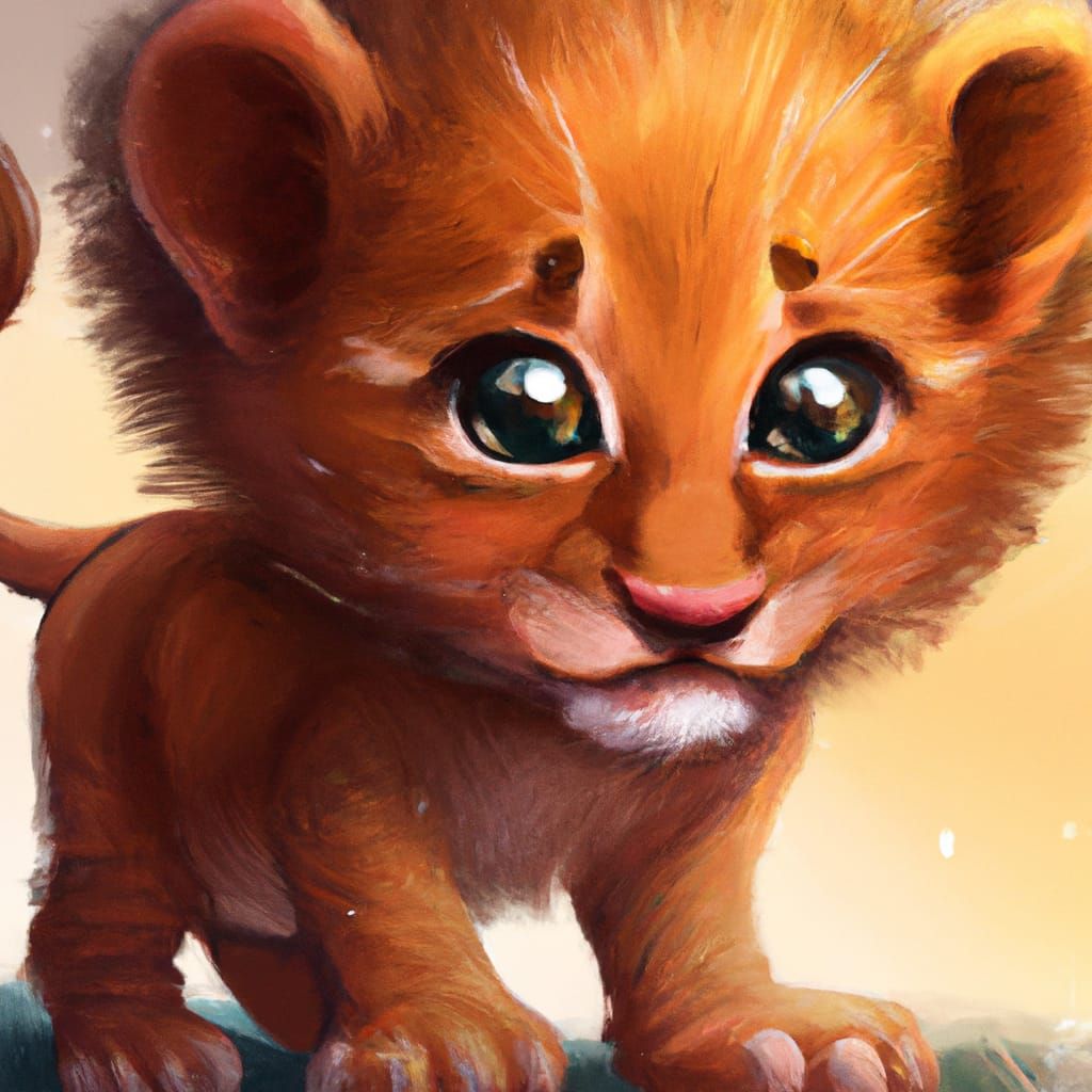 Baby simba - AI Generated Artwork - NightCafe Creator