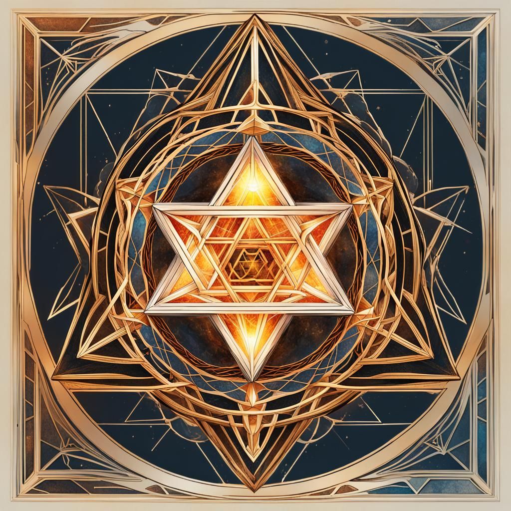 Merkaba (star tetrahedron), sacred geometry symbol which represents ...