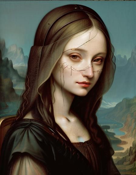 Mona Lisa On A Train Journey Through Switz Ai Generated Artwork Nightcafe Creator