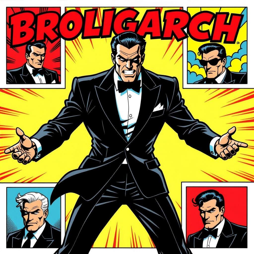 "Broligarch" supervillain secret identity