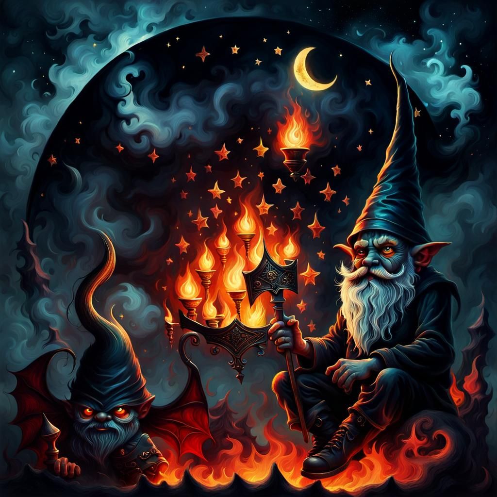 Evil gnomes - AI Generated Artwork - NightCafe Creator