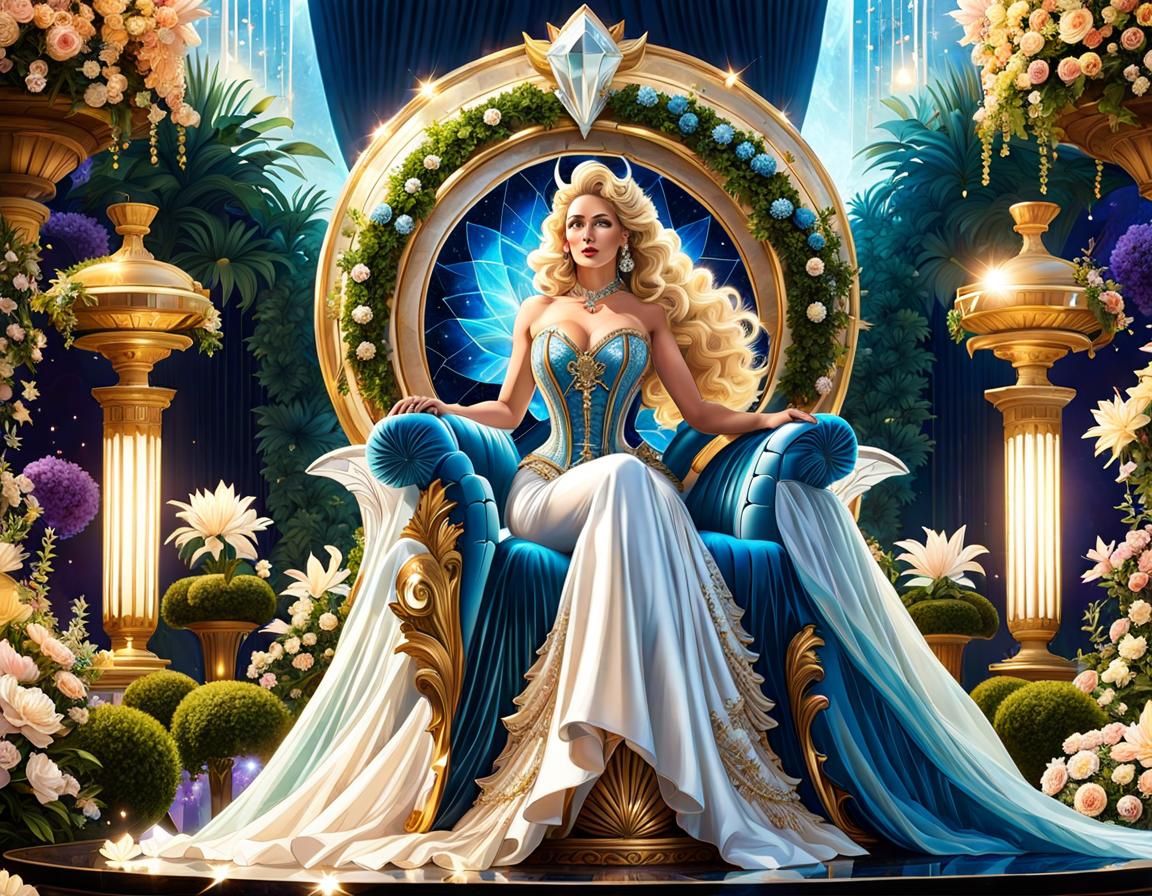 Flower Throne - AI Generated Artwork - NightCafe Creator