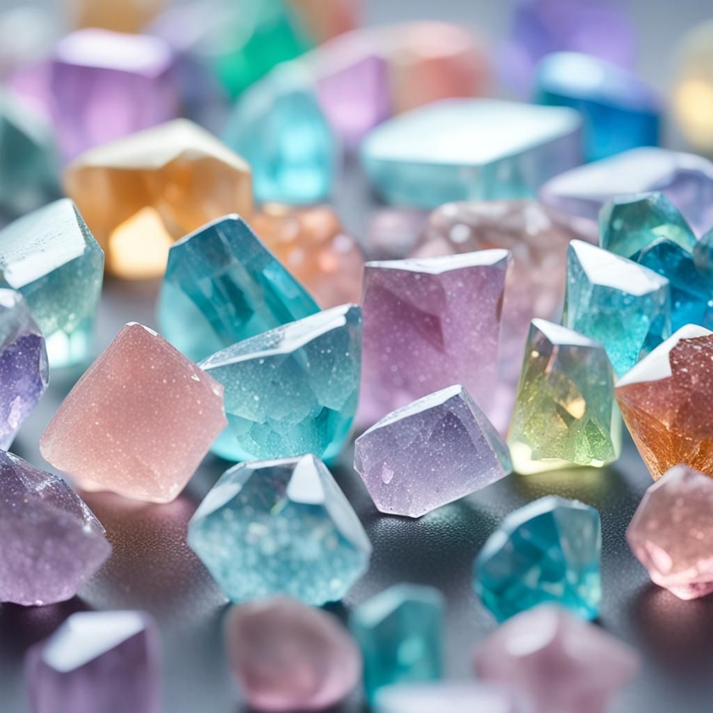 Pastel crystals - AI Generated Artwork - NightCafe Creator