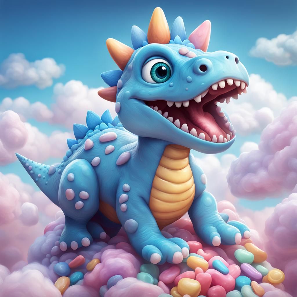 Jurassic Sugar Rush 🍭🦕 - AI Generated Artwork - NightCafe Creator
