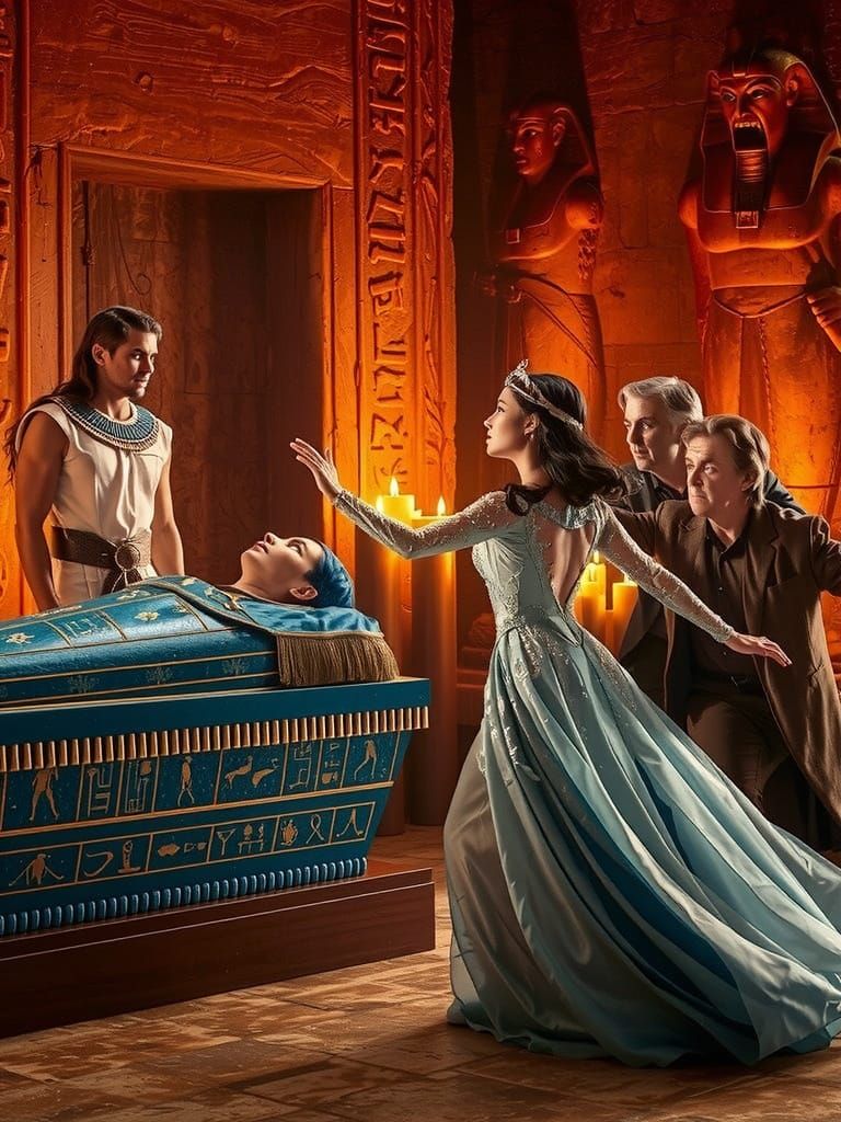 Egyptian mythology - Egyptian Goddess Confronts Imhotep in ...