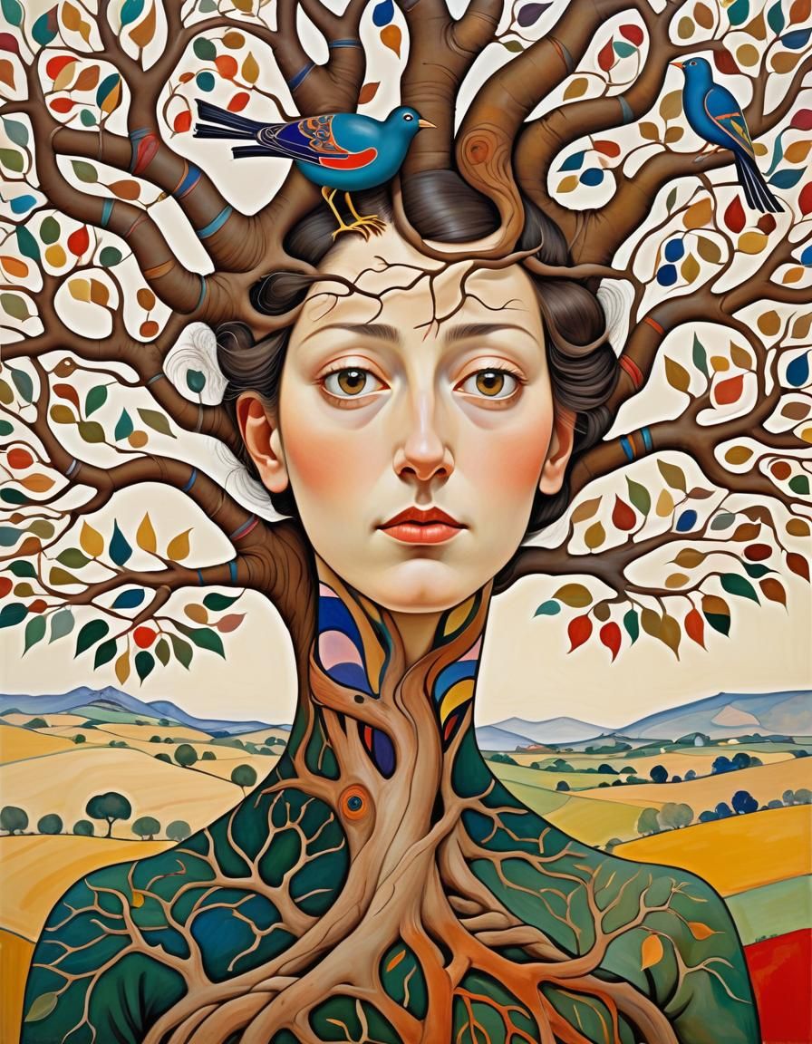 Surreal woman-tree - AI Generated Artwork - NightCafe Creator