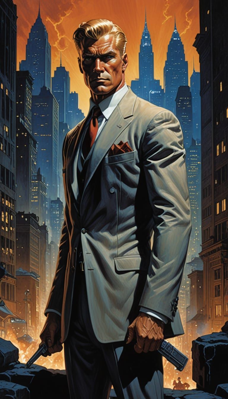 Doc Savage, also known as "The Man of Bronze"