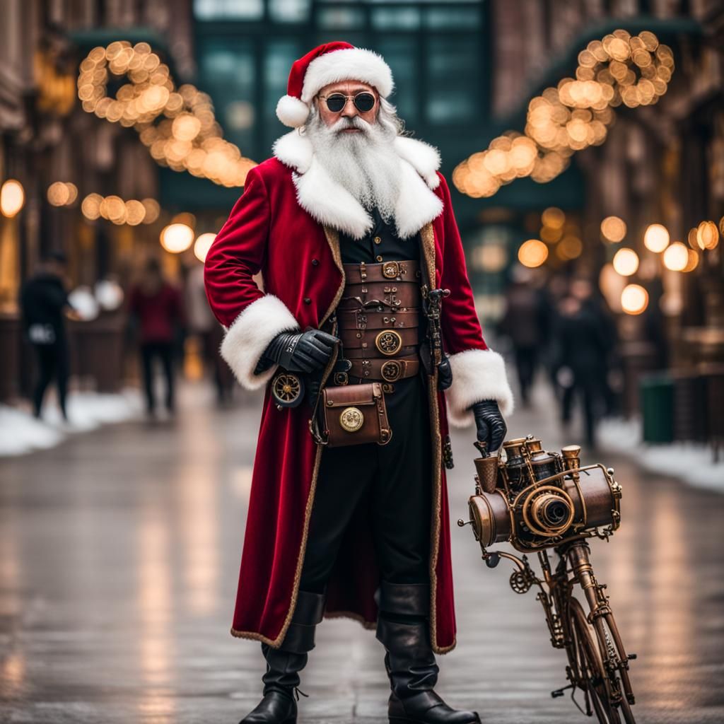 Steampunk Santa Clause #2 - AI Generated Artwork - NightCafe Creator