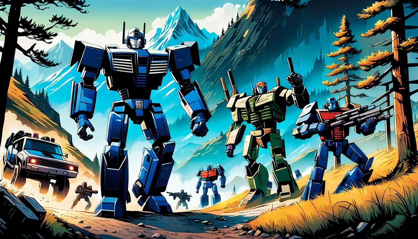 Generic Transformers & Soldiers - AI Generated Artwork - NightCafe Creator