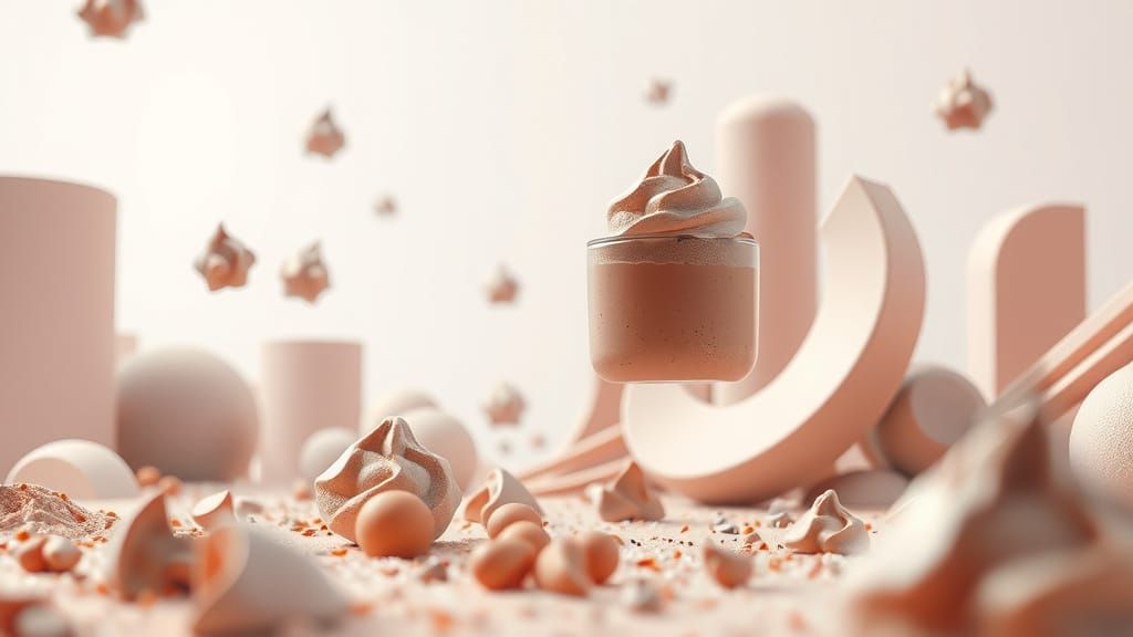 Hyperrealistic Mocha Mousse Abstracts in 3D Space - AI Art
