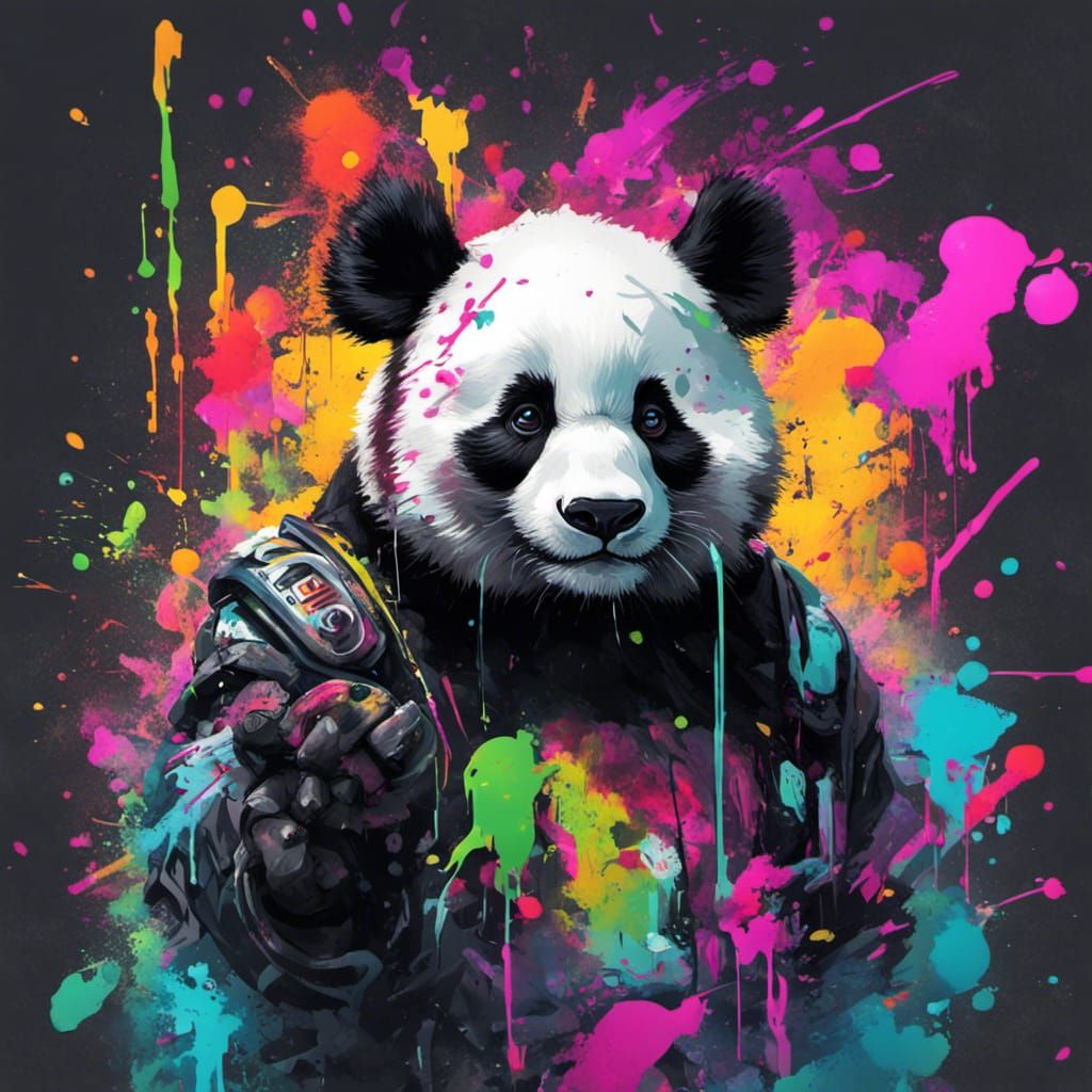 cyberpunk panda - AI Generated Artwork - NightCafe Creator