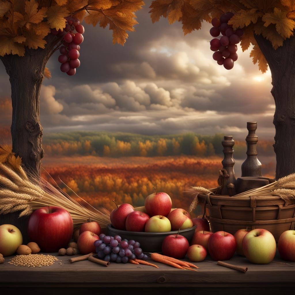 Mabon Pagan Fall Harvest II - AI Generated Artwork - NightCafe Creator
