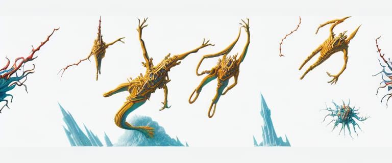 weird creatures in space 12 - AI Generated Artwork - NightCafe Creator