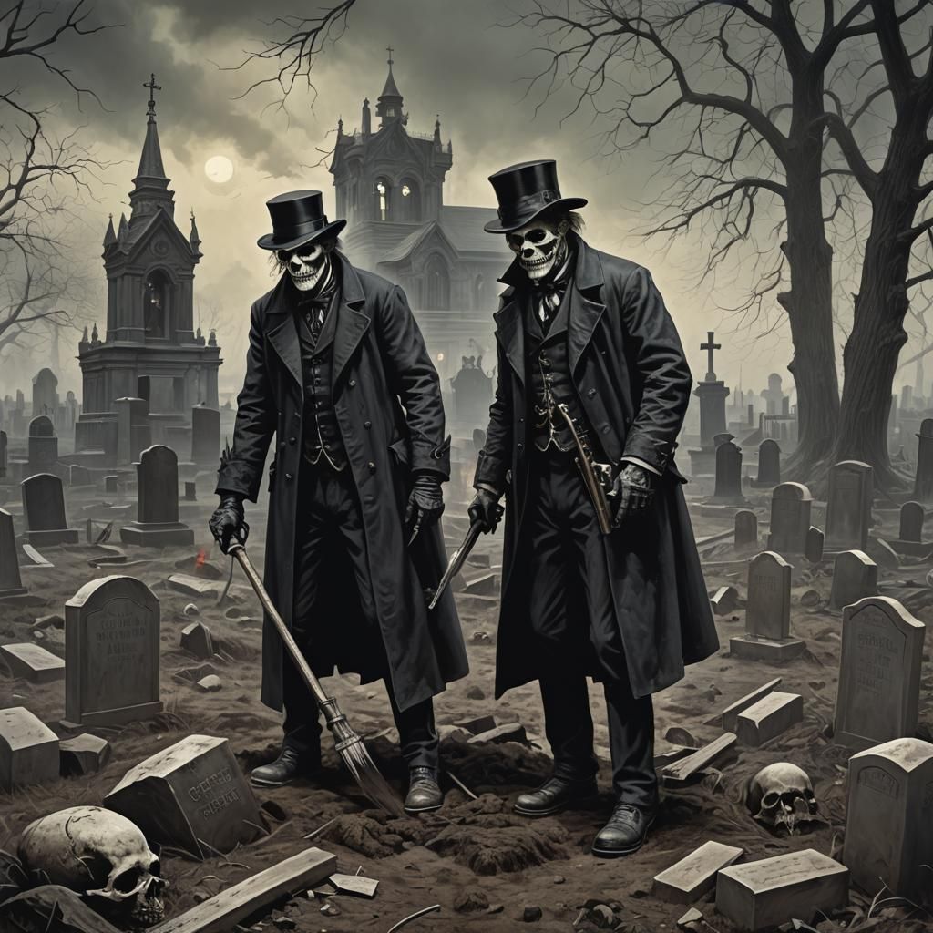 victorian grave-digger horror gothic - AI Generated Artwork - NightCafe ...