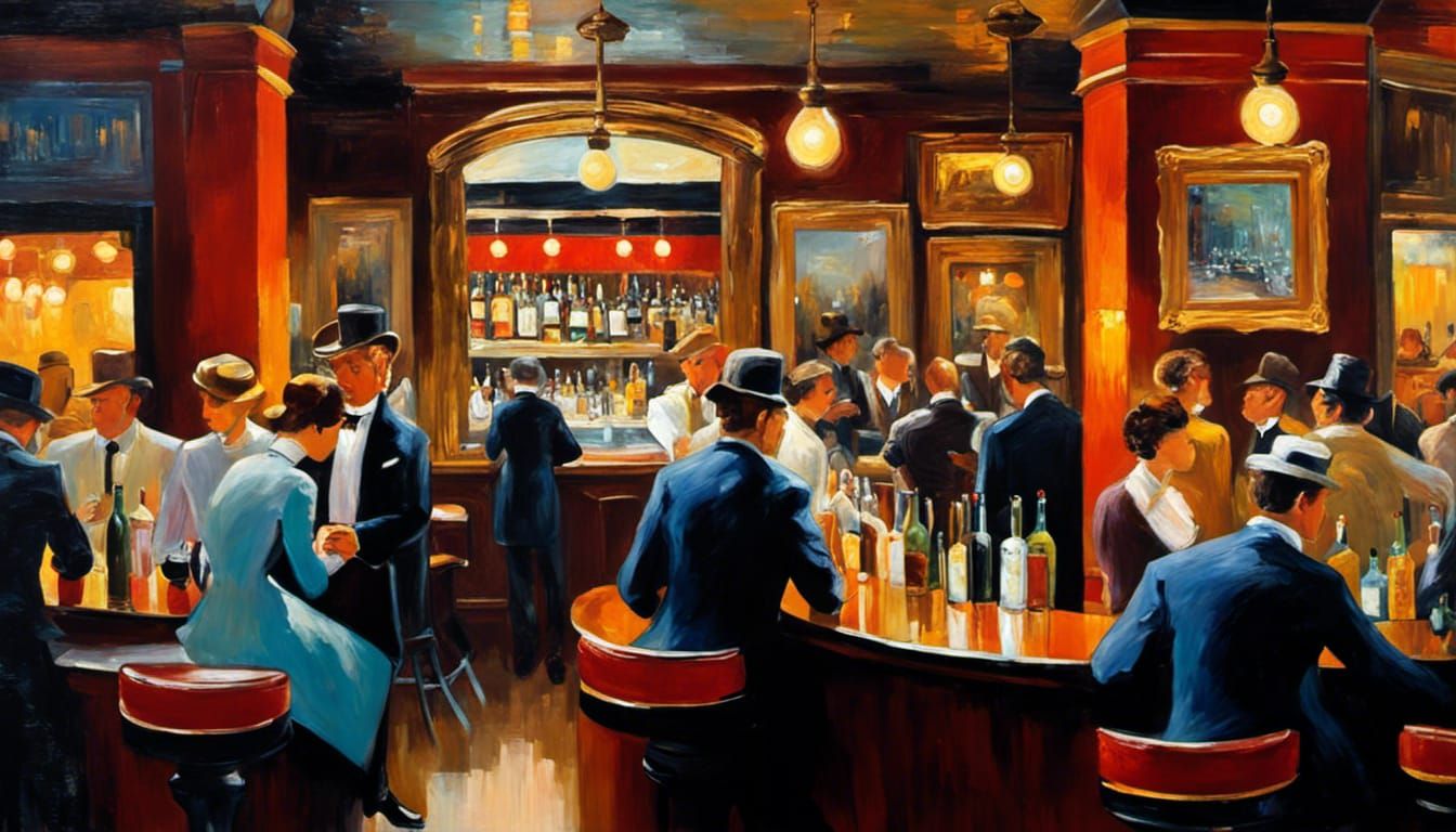 In Paris where it all began L'Impressioniste public bar - AI Generated ...