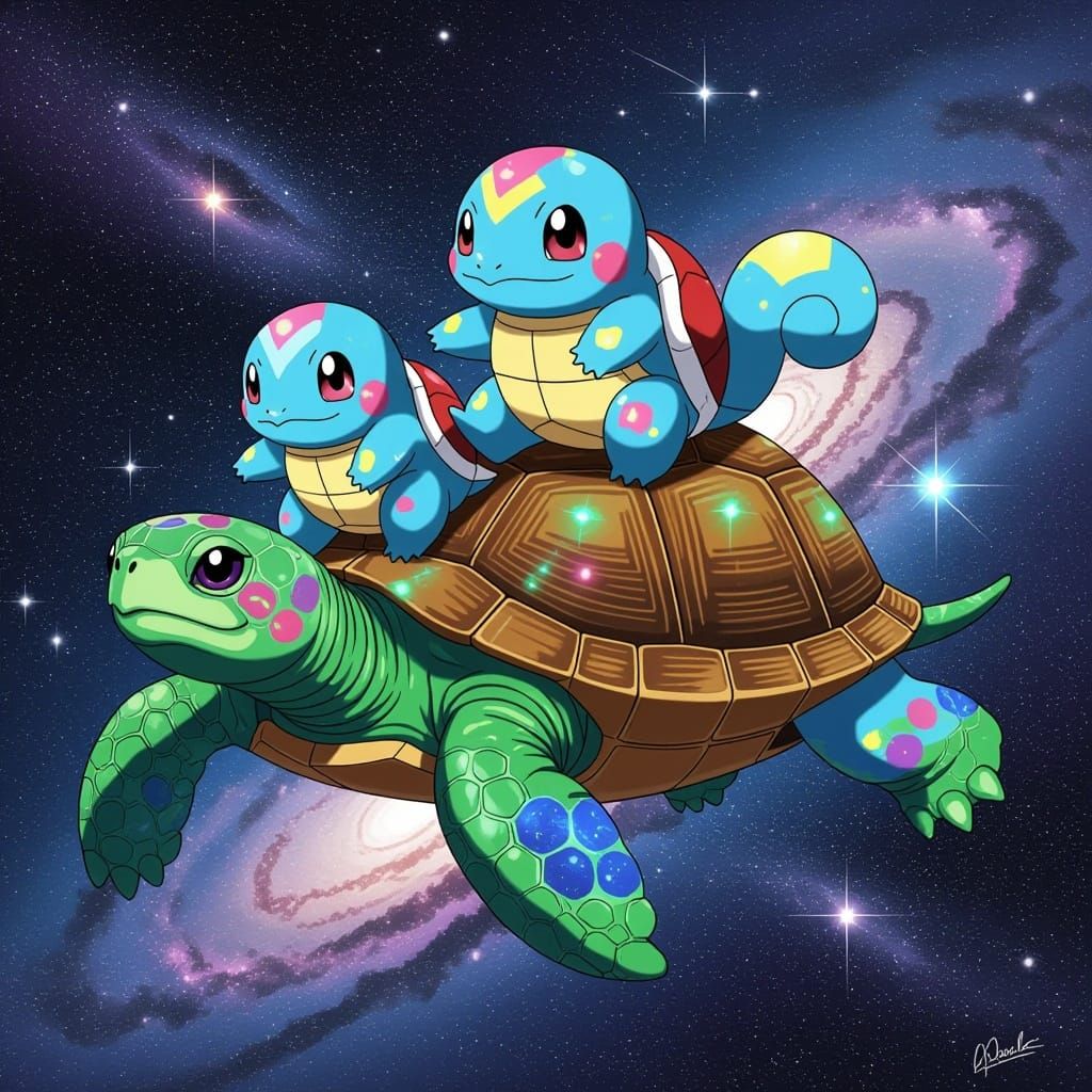 A collection of mismatched, hand-painted Chibi Squirtle pokemon ...