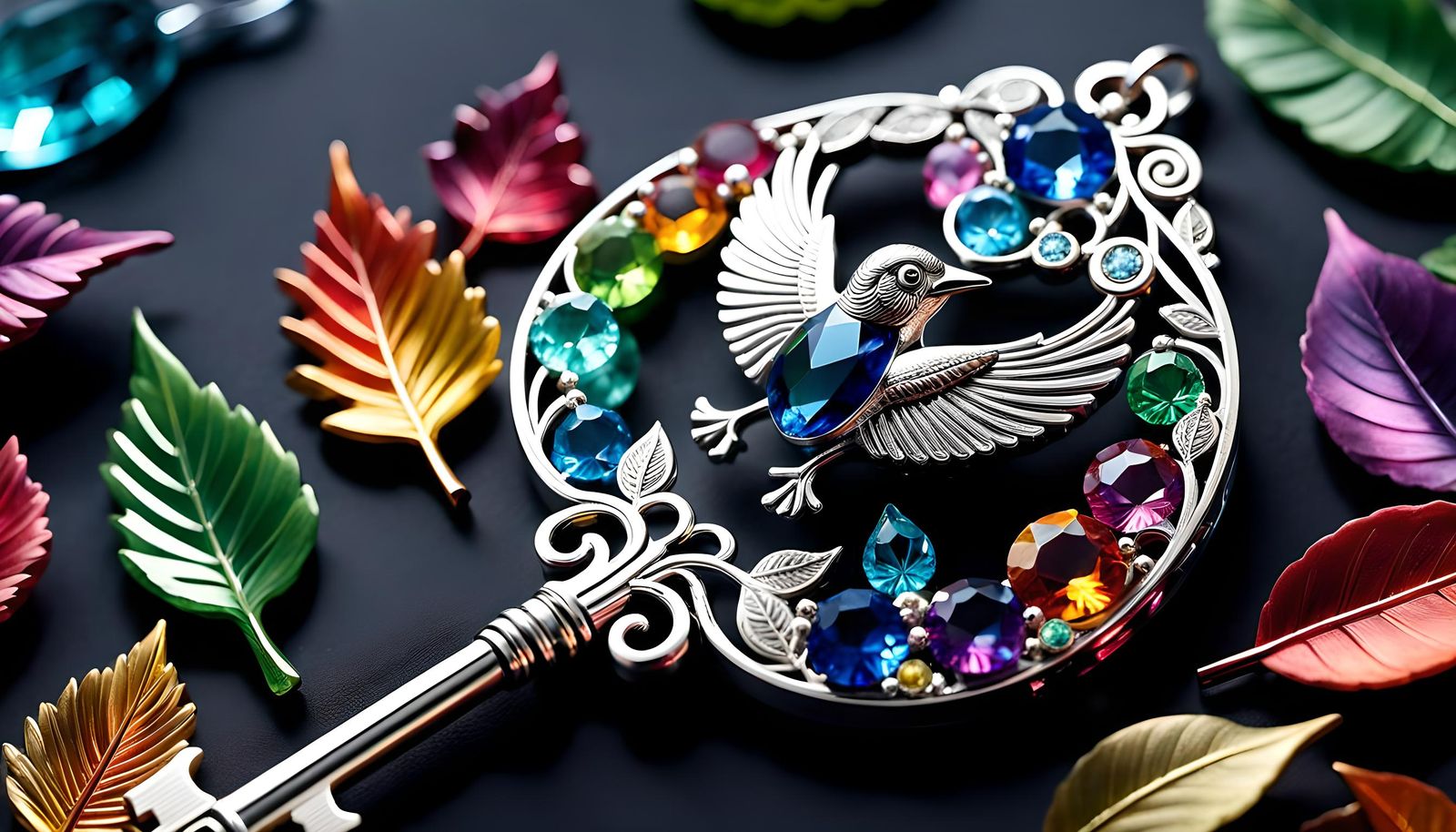 Enchanting key in the style of made of crystals - AI Generated Artwork ...