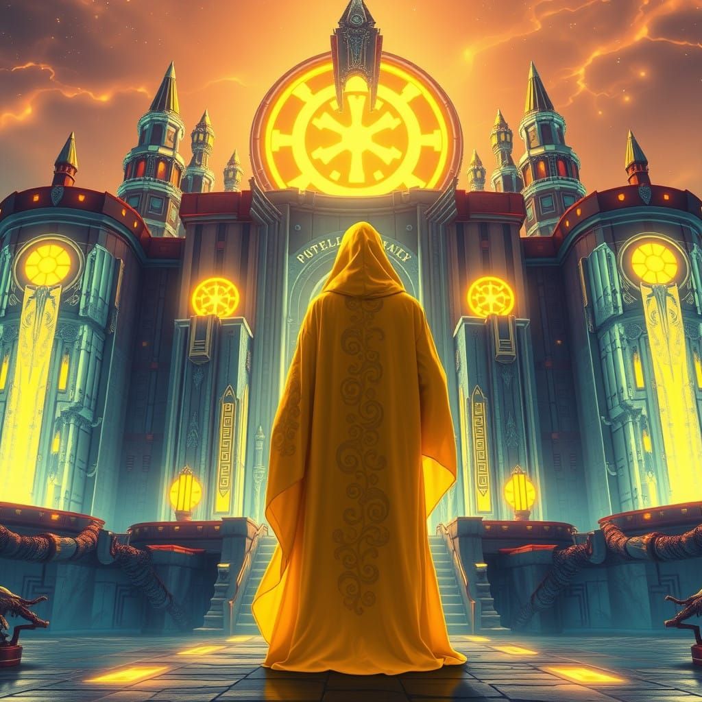 Ethereal Cosmic Portal in Southern Castle Style - AI Art