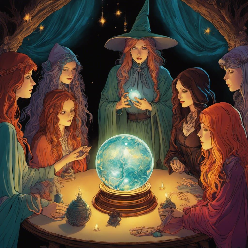 Coven Witches Séance 1.0 - AI Generated Artwork - NightCafe Creator