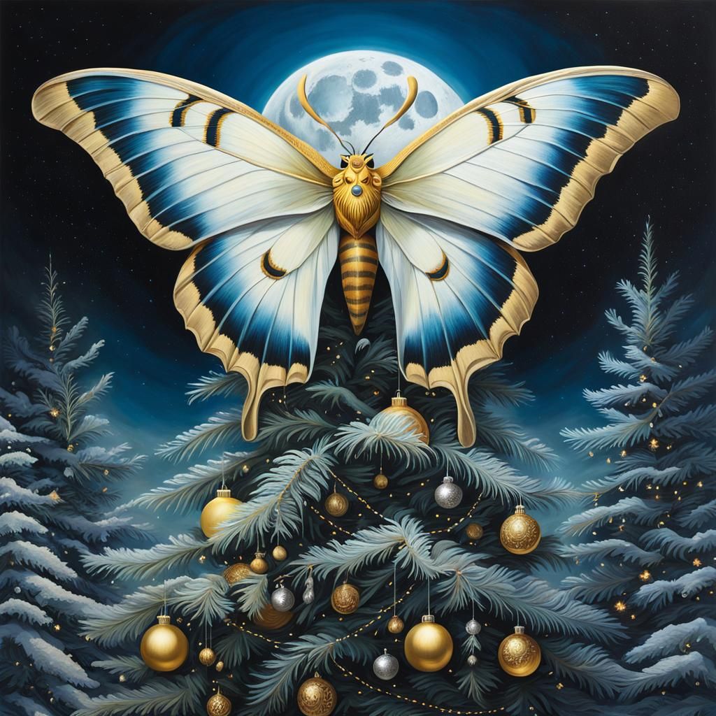 Holiday moth 2 - AI Generated Artwork - NightCafe Creator