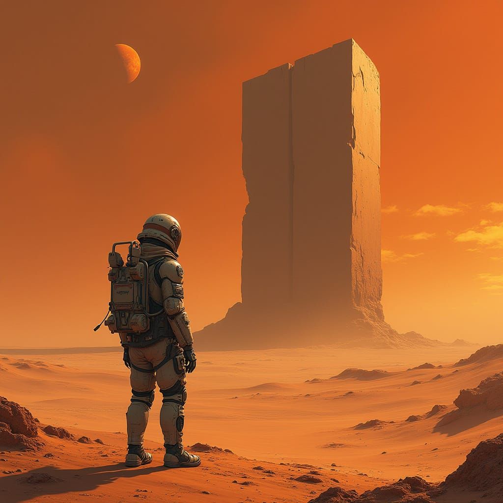 Robotic Surveyor on a Desolate Alien Planet - AI Art