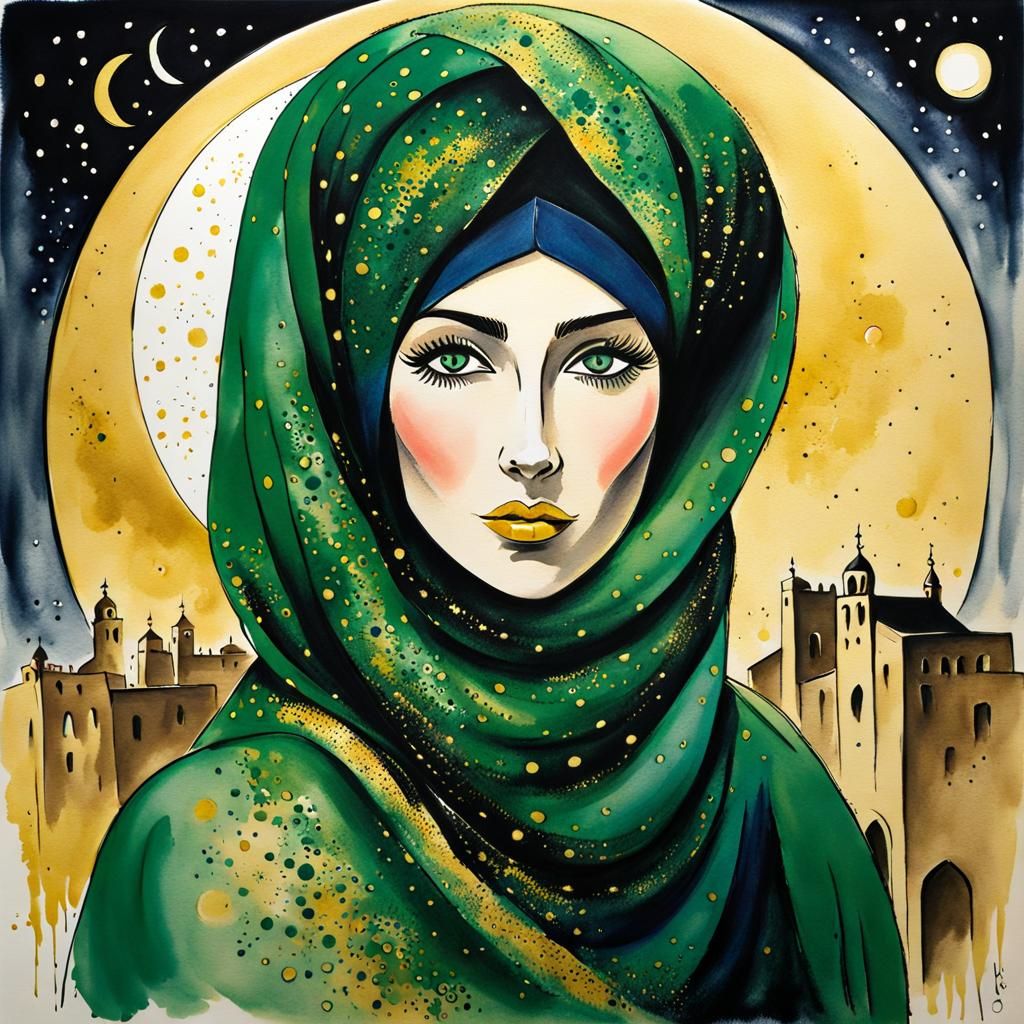 Moonlit portrait - AI Generated Artwork - NightCafe Creator