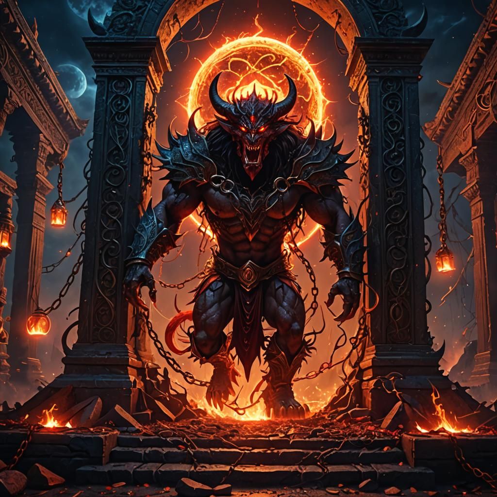 A fearsome and powerful demon - AI Generated Artwork - NightCafe Creator