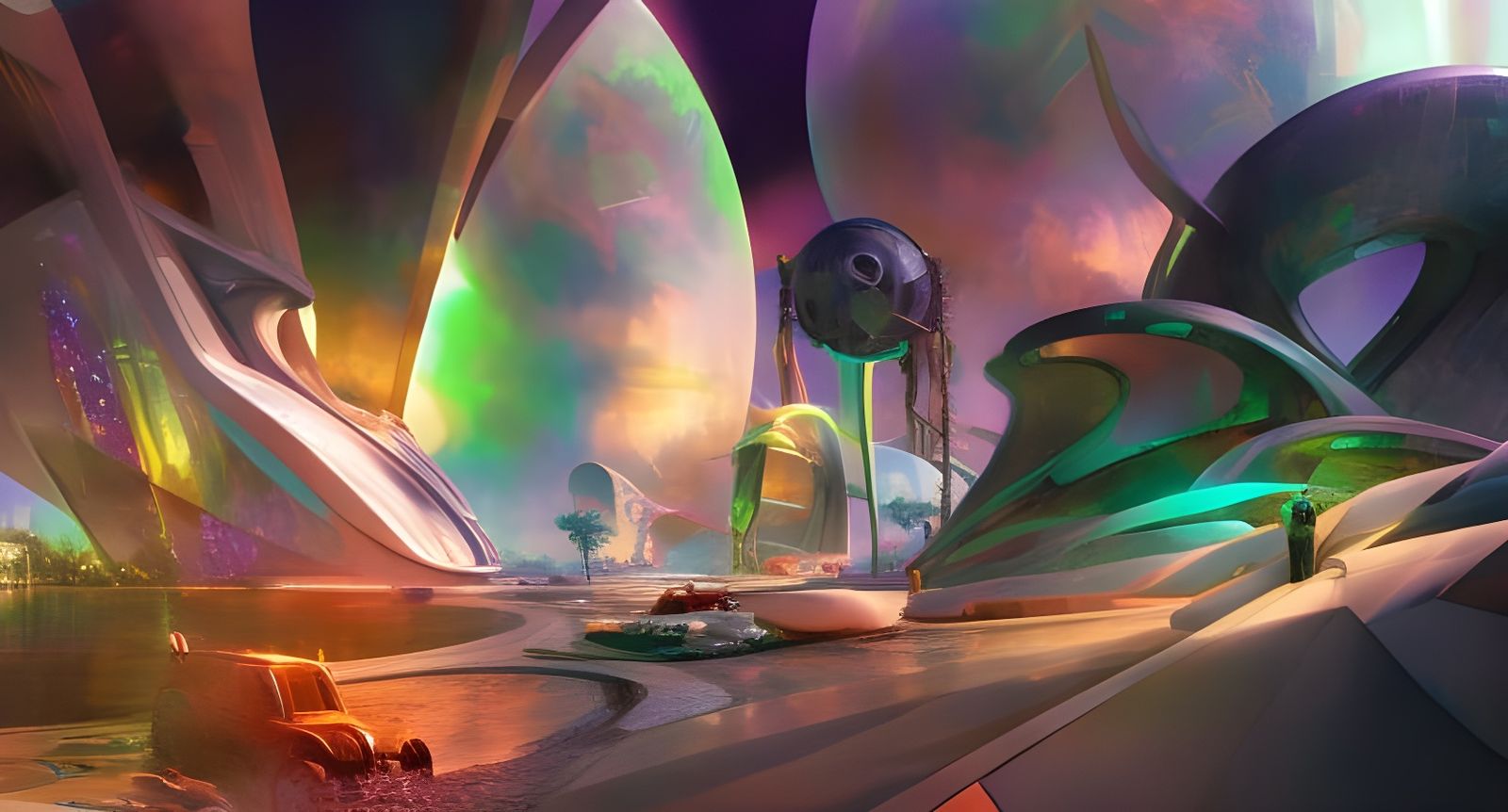 gateway portal timepiece rugged mountain cosmic, beautiful ...