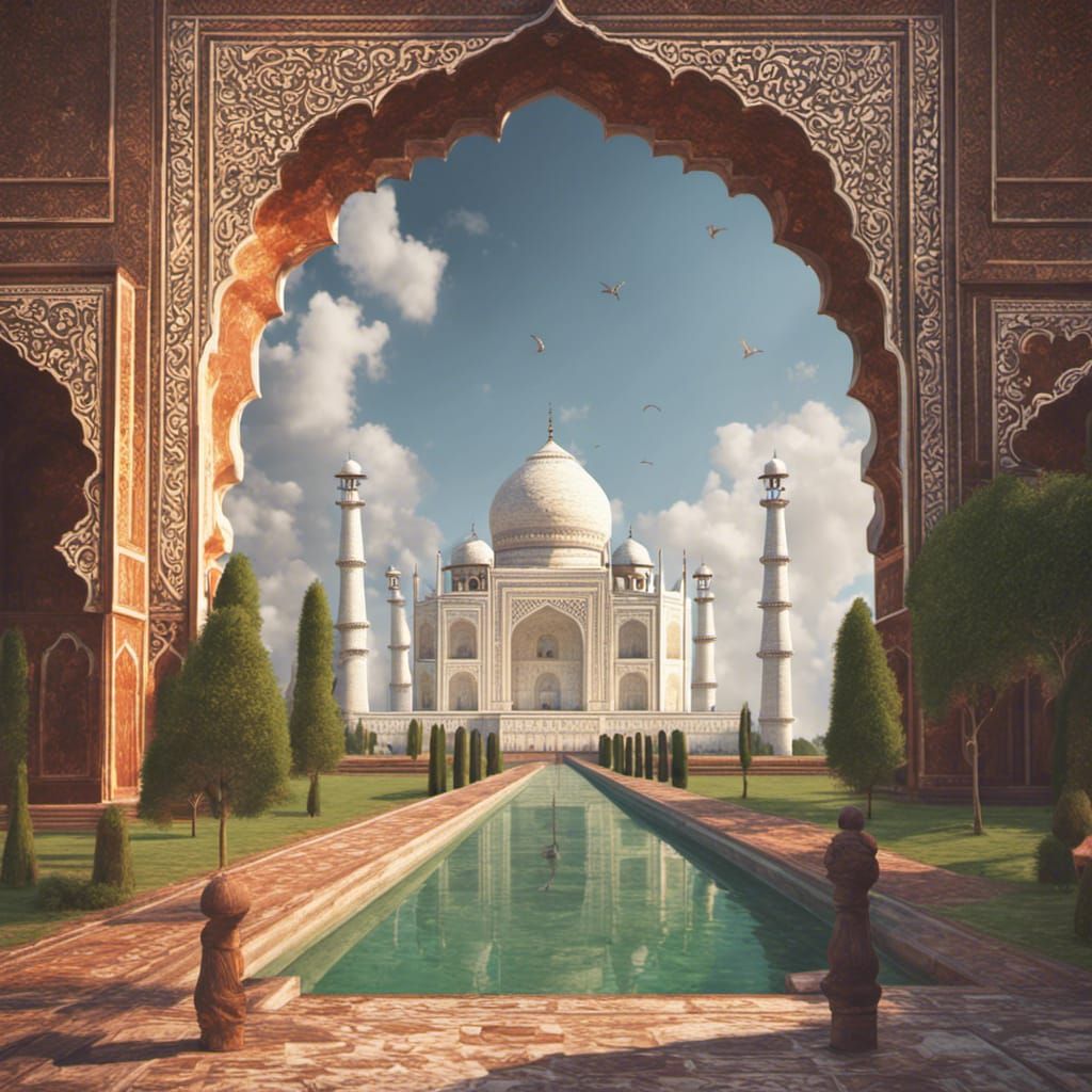 Taj Mahal - AI Generated Artwork - NightCafe Creator