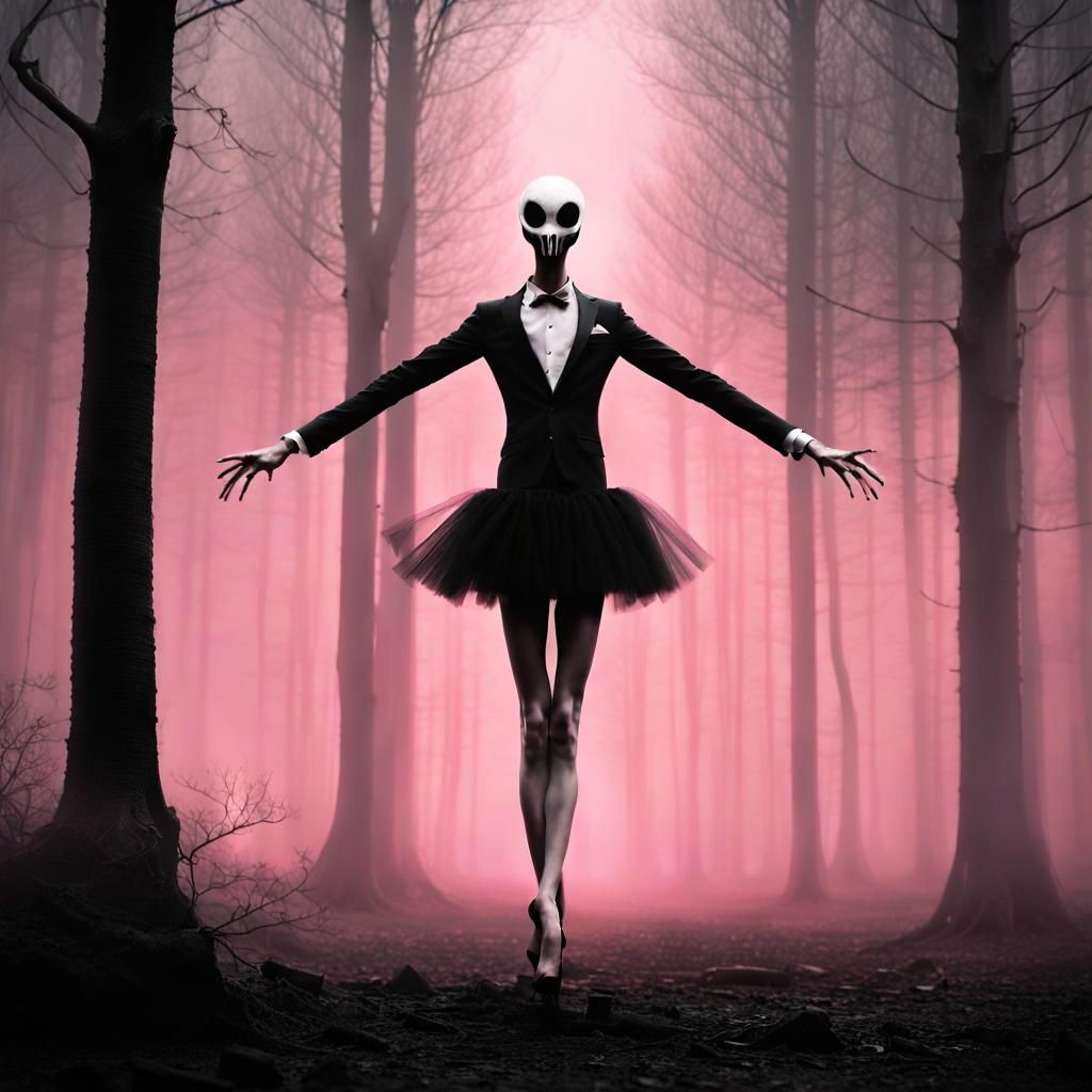 Slender Man's secret hobby - AI Generated Artwork - NightCafe Creator