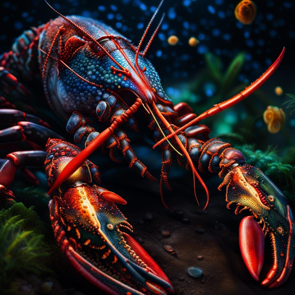 Colourful Lobster III - AI Generated Artwork - NightCafe Creator