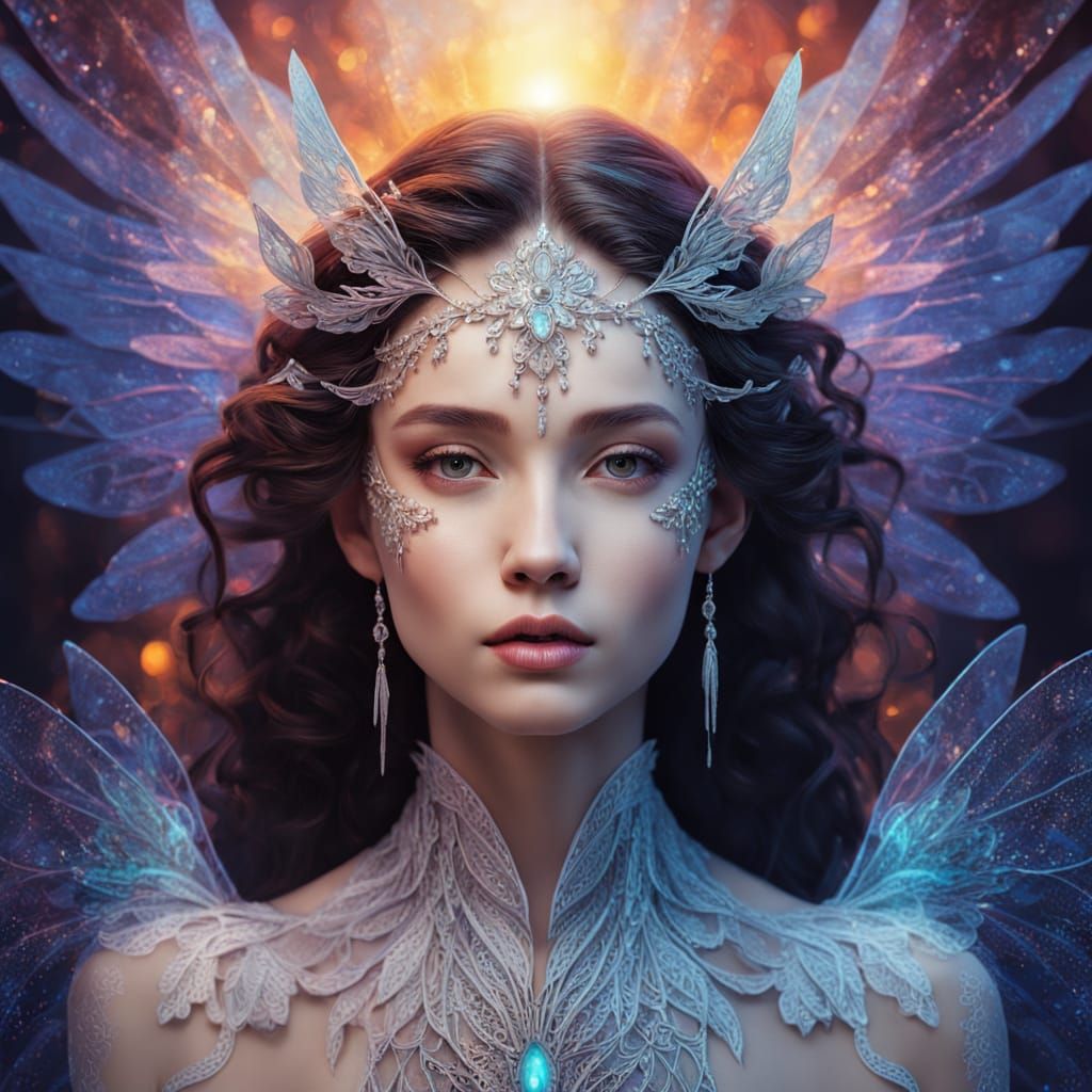 Portrait of a woman who becomes more beautiful as she looks at it