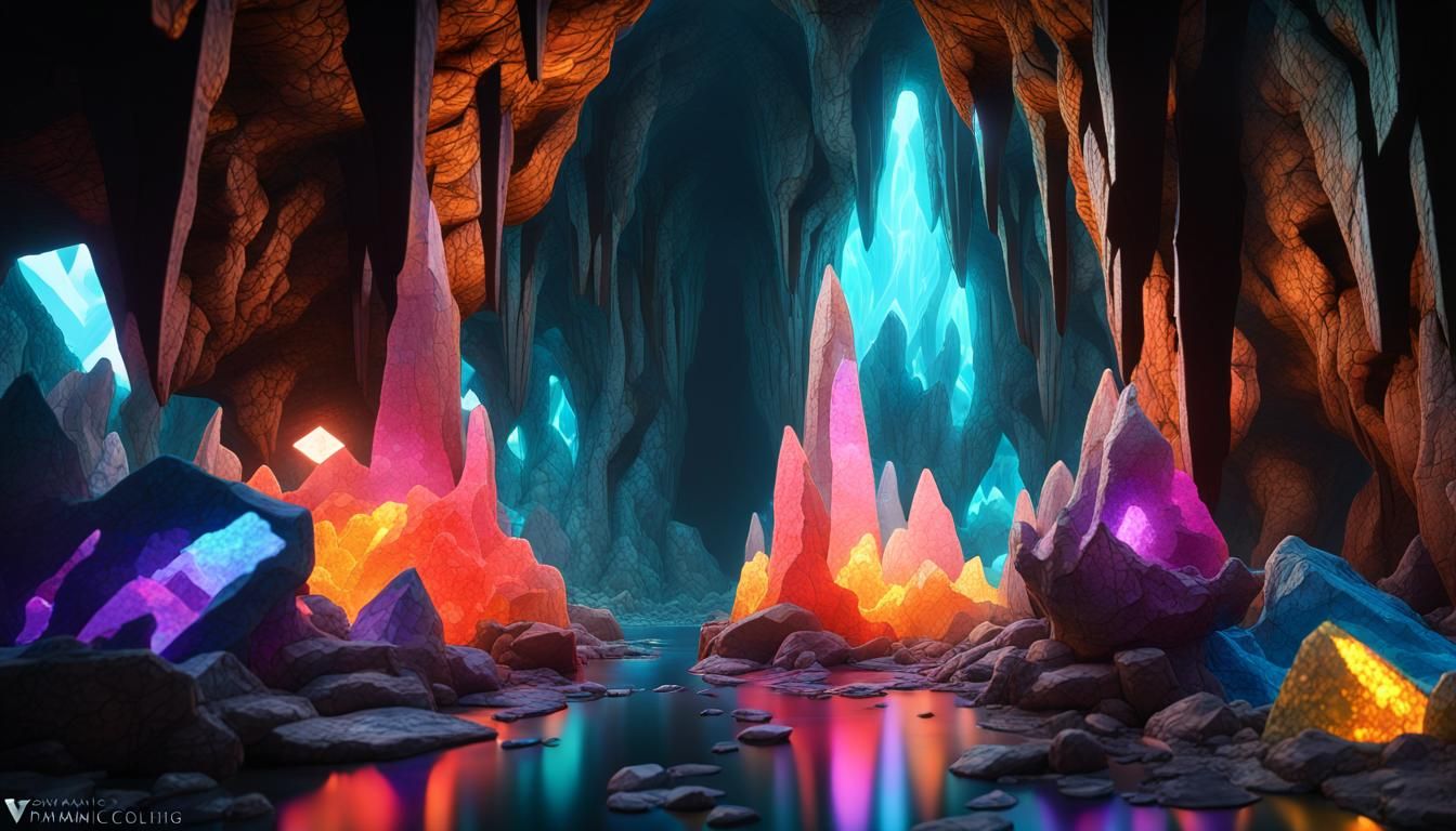 crystal cave - AI Generated Artwork - NightCafe Creator