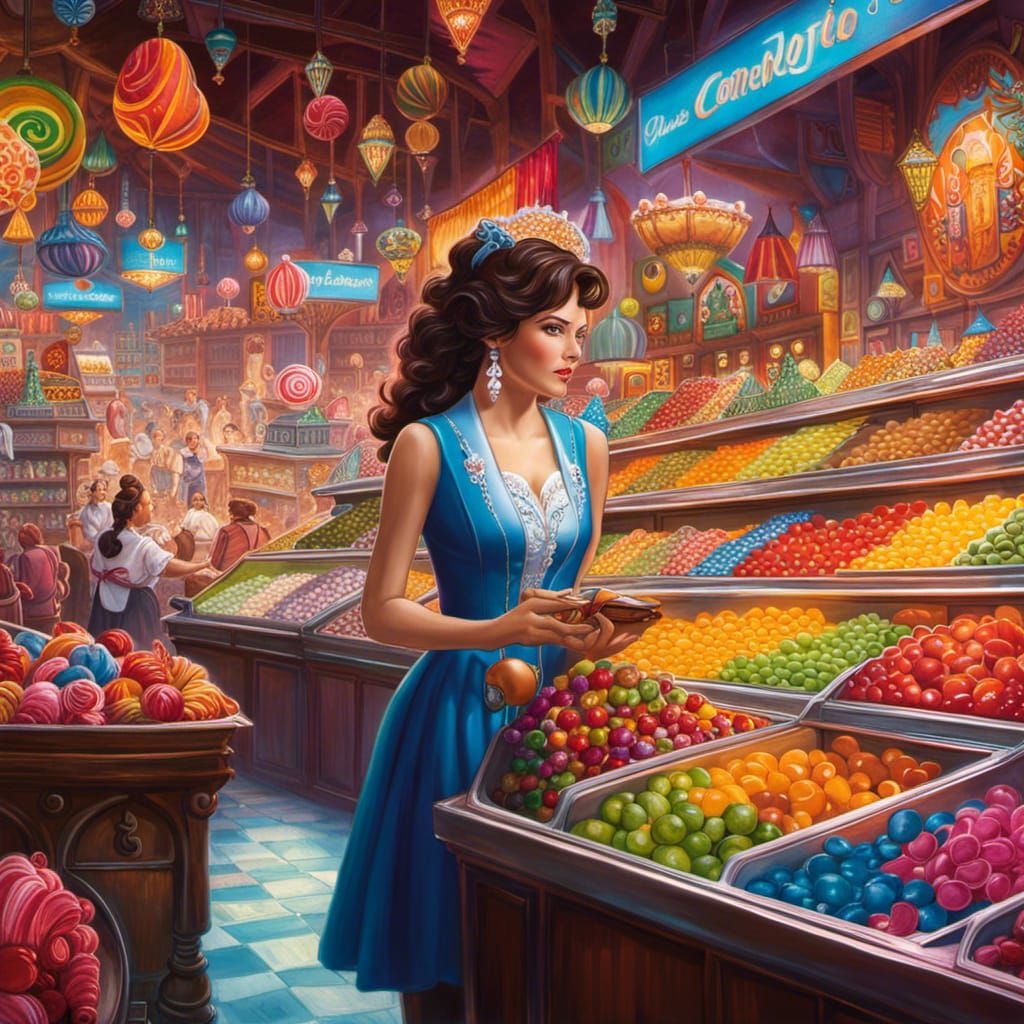 At The Candy Store - AI Generated Artwork - NightCafe Creator