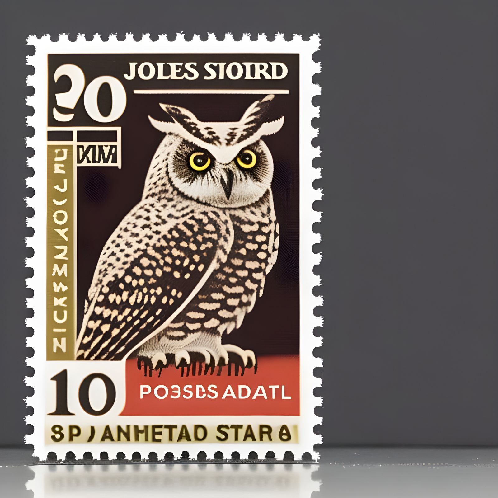 Owl Postage Stamp - AI Generated Artwork - NightCafe Creator