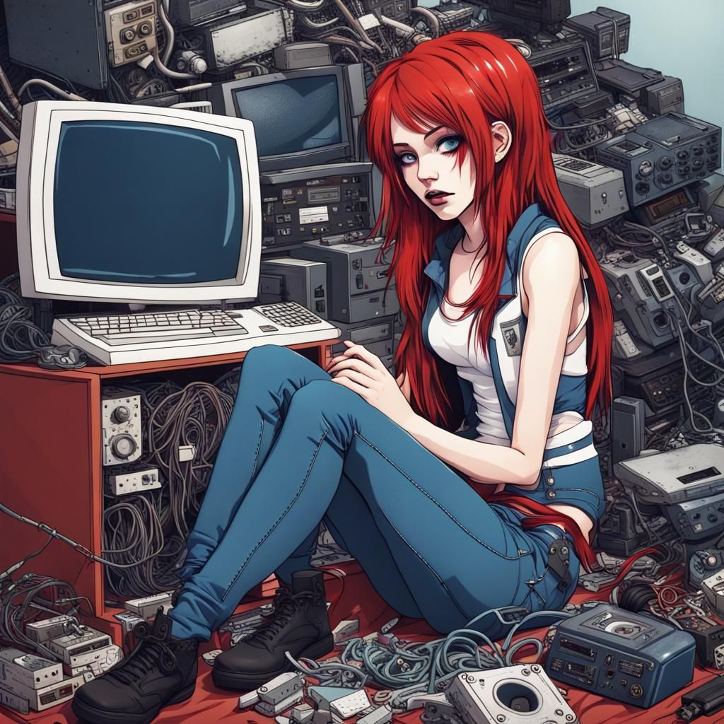 Can't Talk; Doing Hot Girl Stuff Here! - AI Generated Artwork - NightCafe Creator