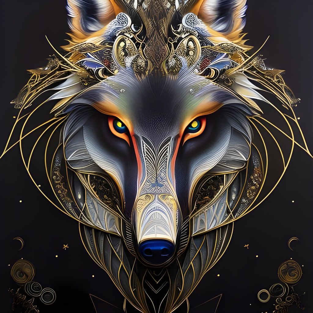 Mystic wolves - AI Generated Artwork - NightCafe Creator