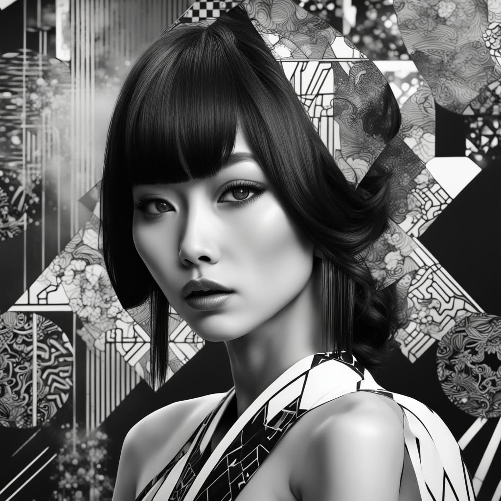 Geometric Lady - AI Generated Artwork - NightCafe Creator