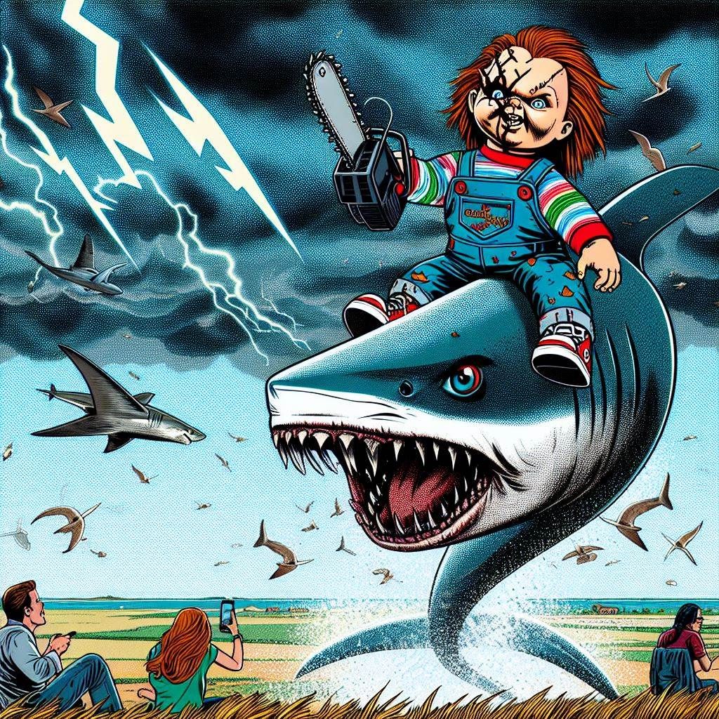 chucky and his new weapon - AI Generated Artwork - NightCafe Creator