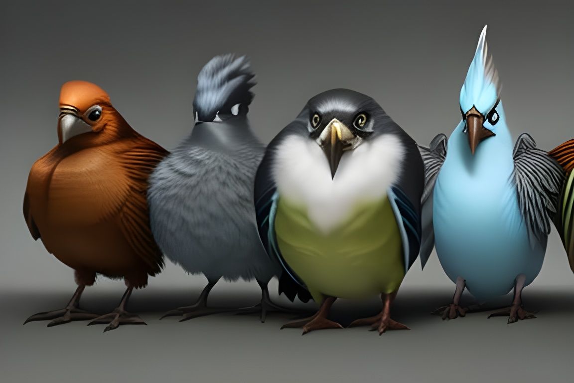 Bird gang - AI Generated Artwork - NightCafe Creator