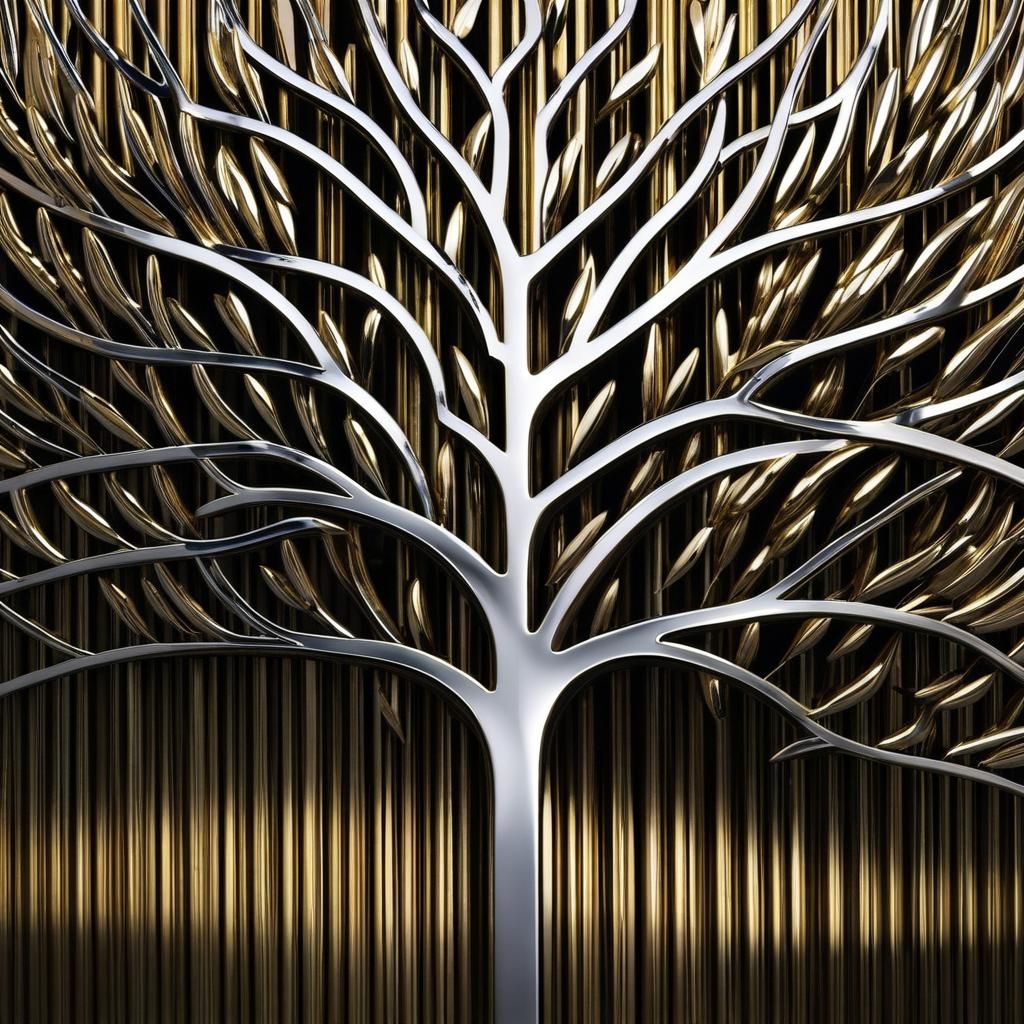 Metal tree - AI Generated Artwork - NightCafe Creator