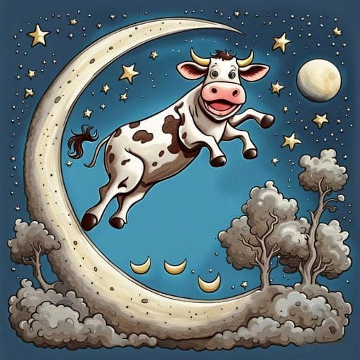 Udder Nonsense: Moonstruck Heifer Dares Defy Gravity - AI Generated ...