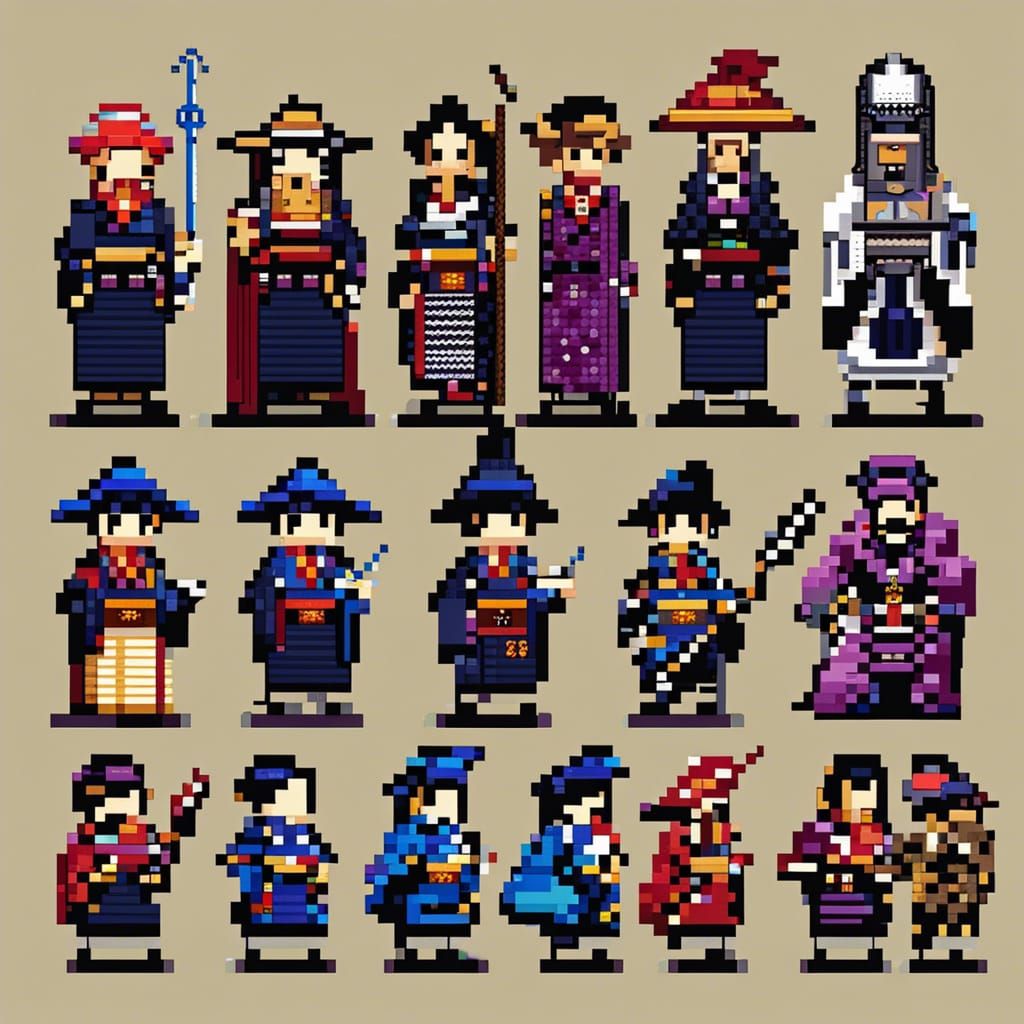 Japanese RPG sprites - AI Generated Artwork - NightCafe Creator