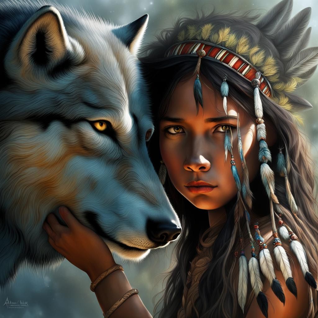 Native Americans have a close relationship with wolves. According to ...