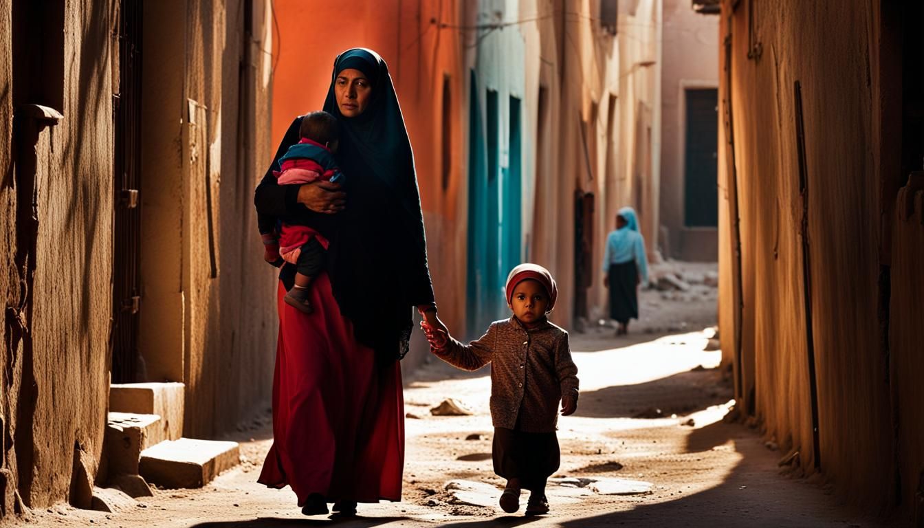 Somber Portrait of a Woman in Desolate Alleyway - AI Art